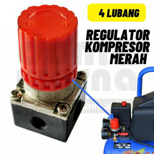 Jual LAZARO Regulator 4 Way Kompresor Merah | Shopee Indonesia