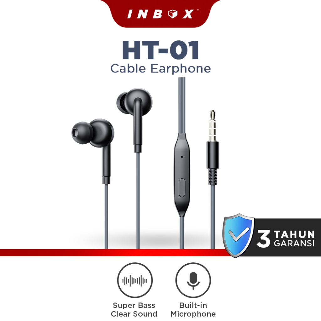 Jual Headset Inbox HT-01 Super Bass | Earphone dengan mic untuk Telepon ...