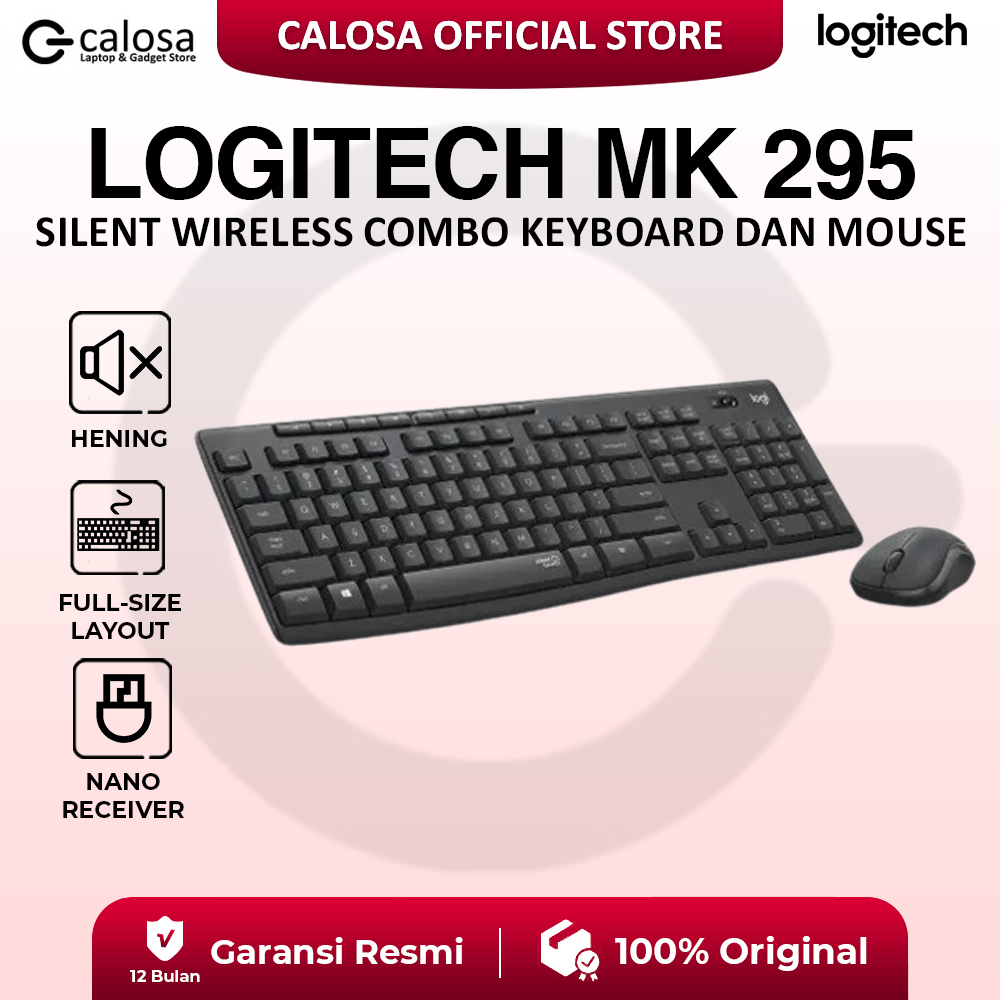 Jual Logitech MK295 Silent Wireless Combo Keyboard dan Mouse - MK 295 ...