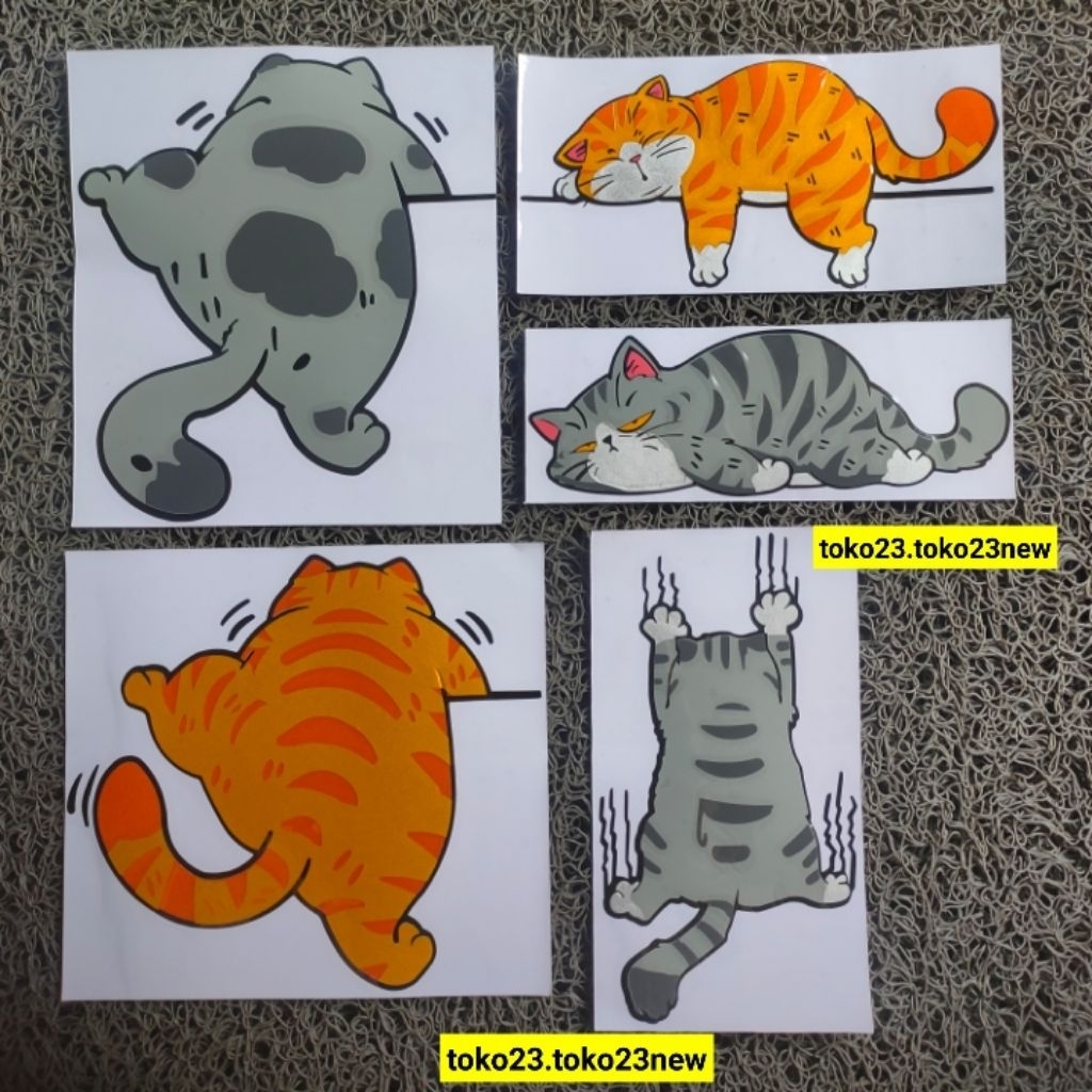 Jual stiker cutting kucing lucu stiker meong | Shopee Indonesia