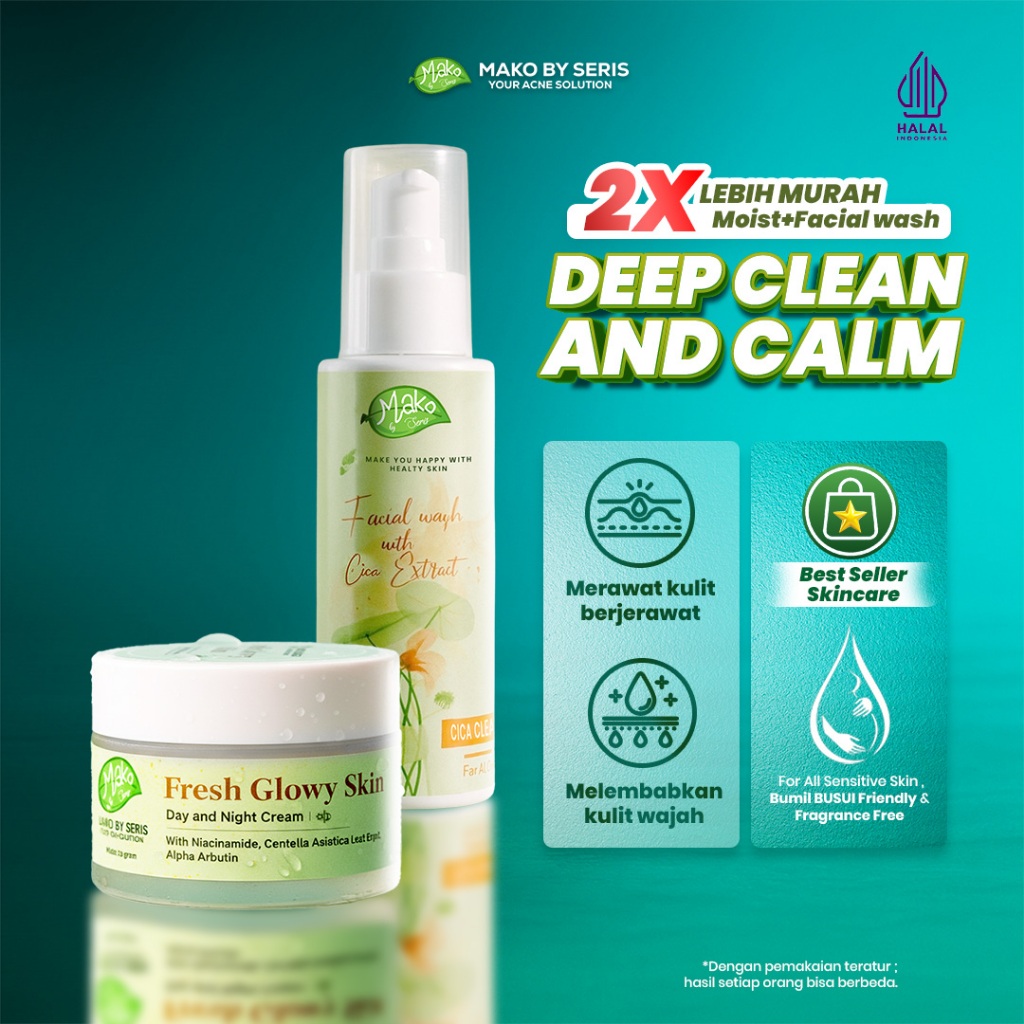 Jual Mako by Seris Paket Combo Cleanser Jerawat Moisturizer With Facial ...