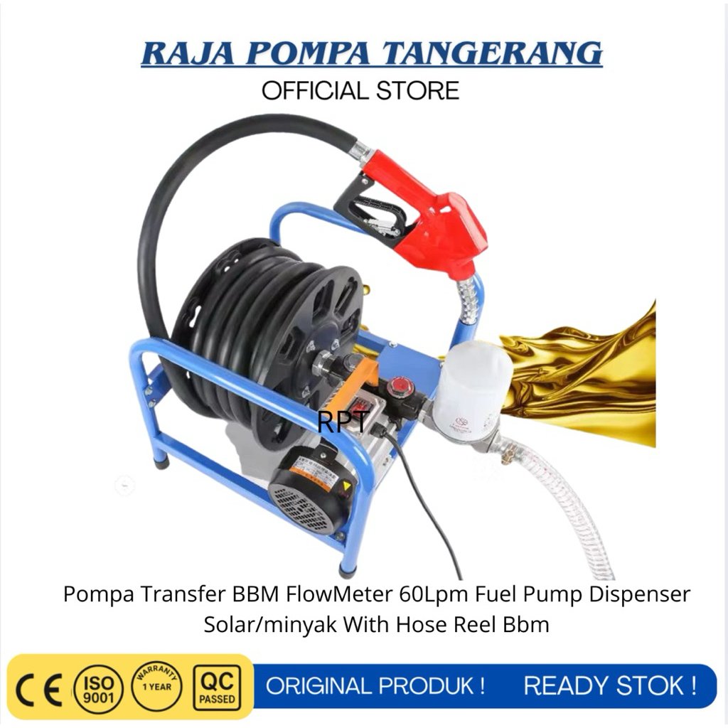 Jual Pompa Transfer BBM FlowMeter 60Lpm Fuel Pump Dispenser Solar ...