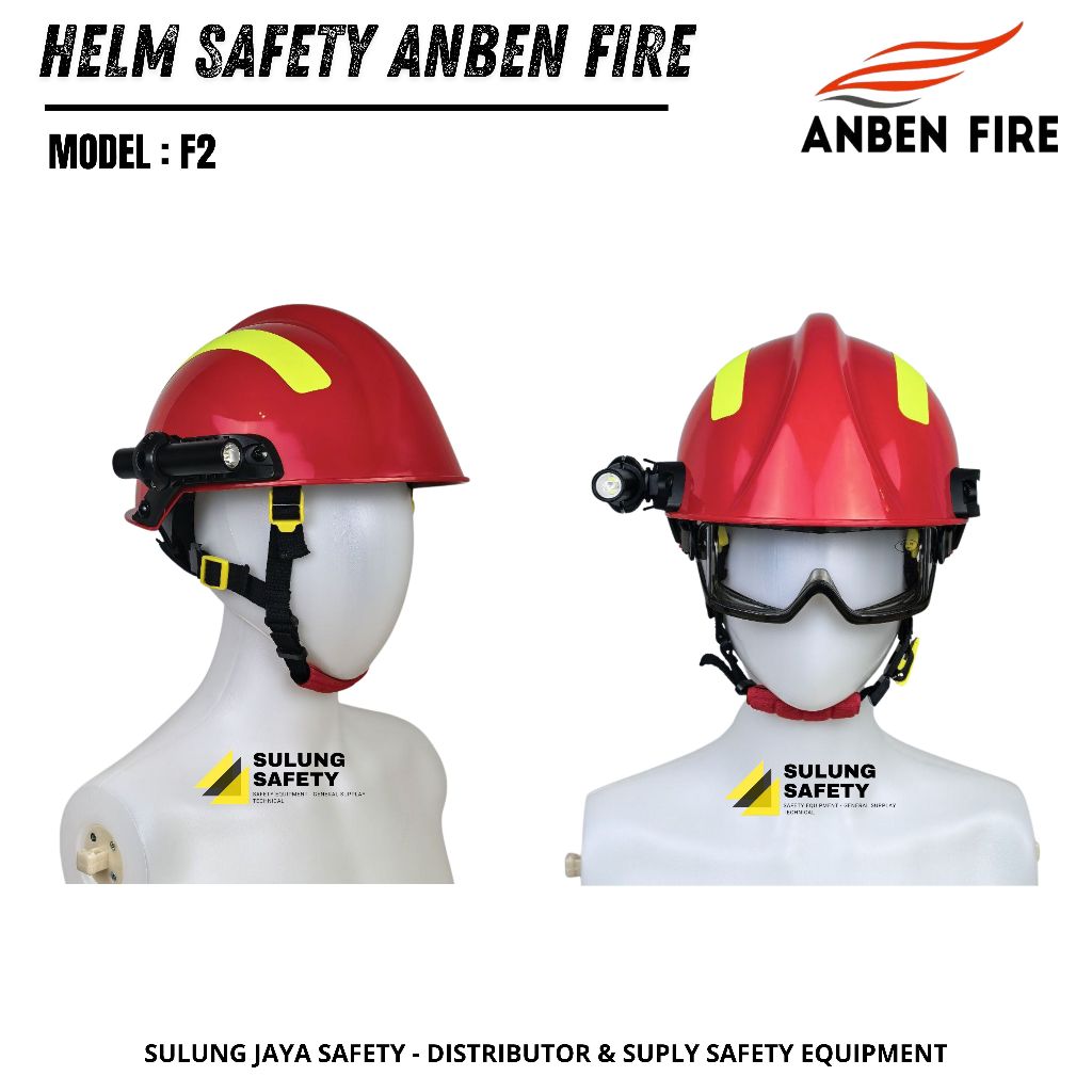 Jual Helm Rescue Pemadam Anben Fire F2 Plus Senter Original 100% ...