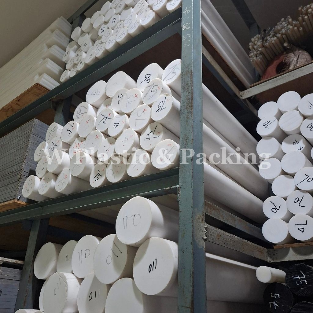Jual Teflon rod PTFE putih batangan 15mm / 20mm / 25mm / 30mm x 100cm ...