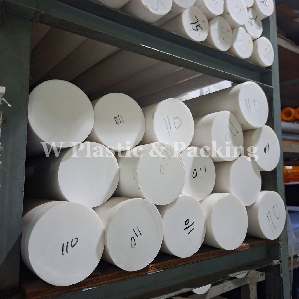 Jual Teflon rod PTFE putih batangan 15mm / 20mm / 25mm / 30mm x 100cm ...