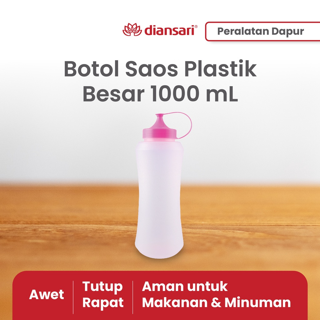 Jual DIANSARI (ISI 2 pcs) Botol Saos Kecap 1000 ml Plastik Saus Sauce ...