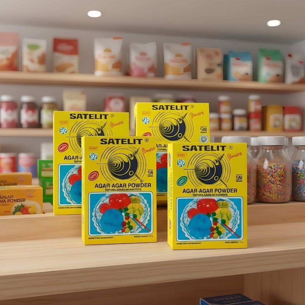 Jual Agar Agar Powder Satelit Yunior 1 Box isi 12 Sachet | Shopee Indonesia