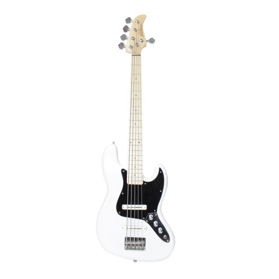 Jual Bass Elektrik Merk Aloha Tipe JABASS-05 Senar 5 Warna Putih Bonus ...