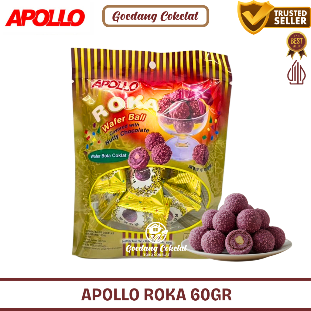 Jual Apollo Roka Wafer Ball Coklat Covered With Milk Chocolate Wafer ...
