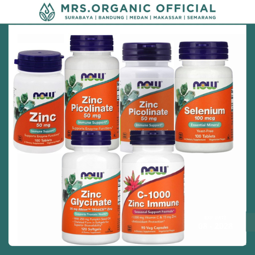 Jual NOW Zinc Original USA – Picolinate / Gluconate / Glycinate ...