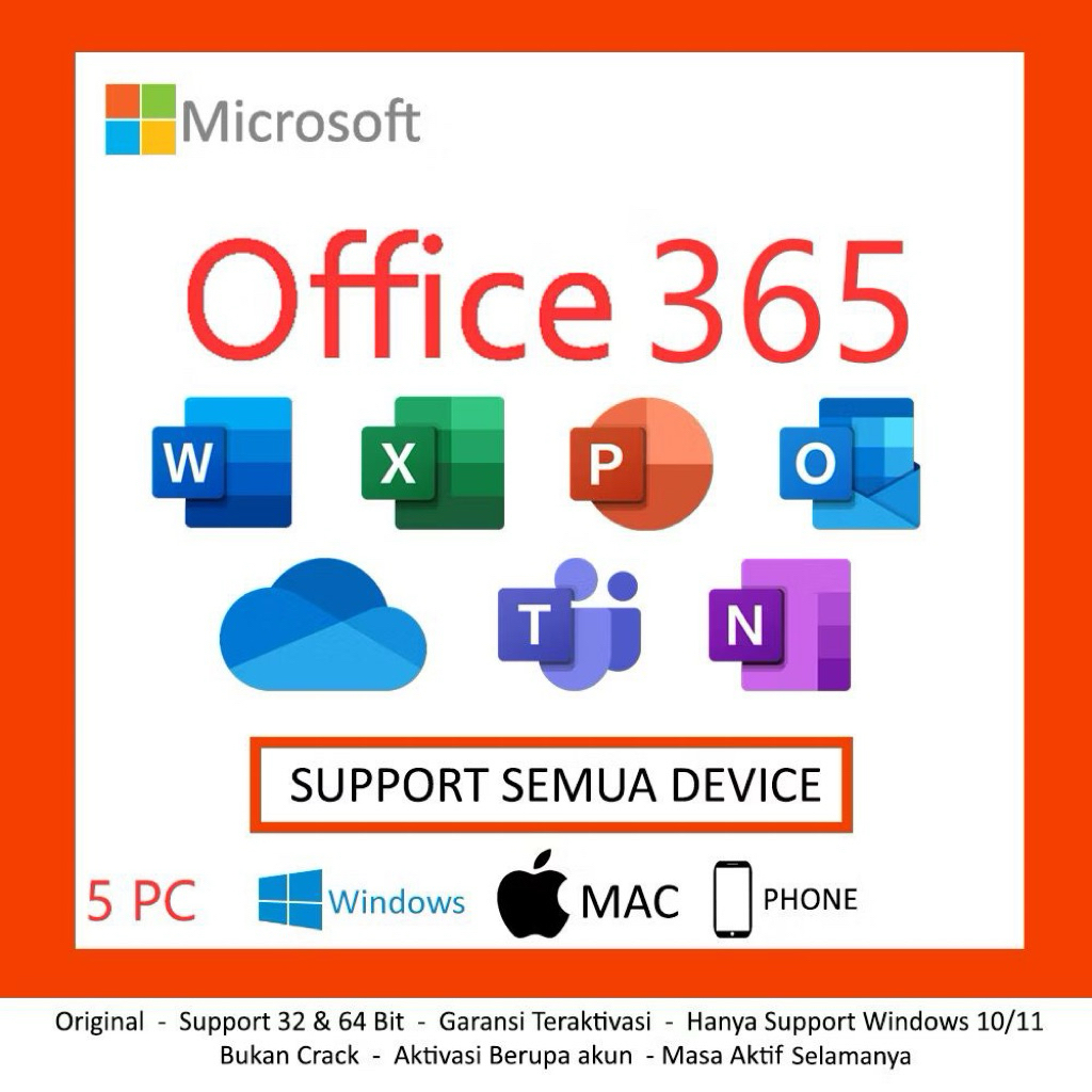 Jual Microsoft Office 365 Original Lifetime for Mac/Windows/IOS/Android/Tab | Shopee Indonesia