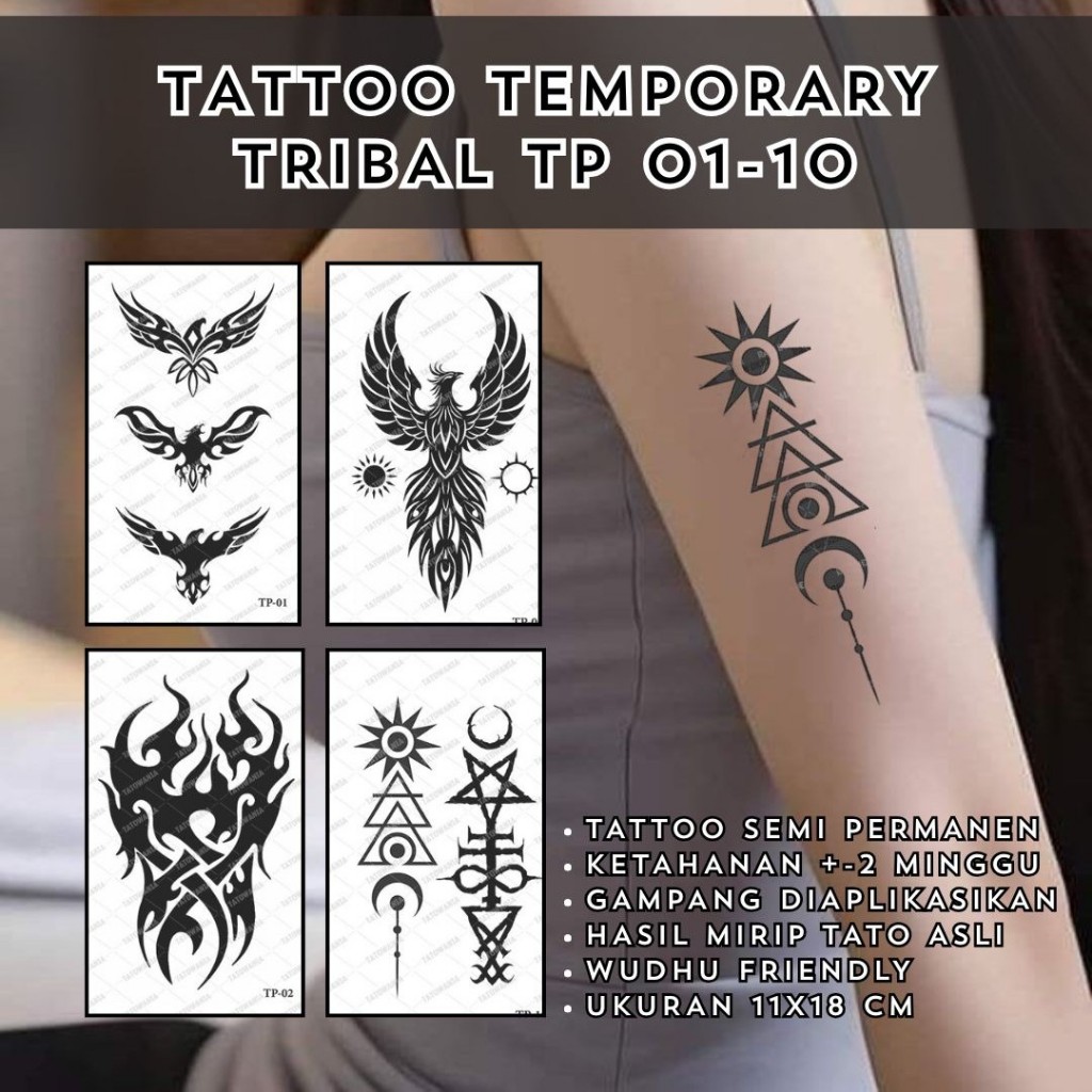 Jual Tatomaniajkt-Tato Motif TRIBAL UK 11X18CM ANTI AIR / Tato temporer ...