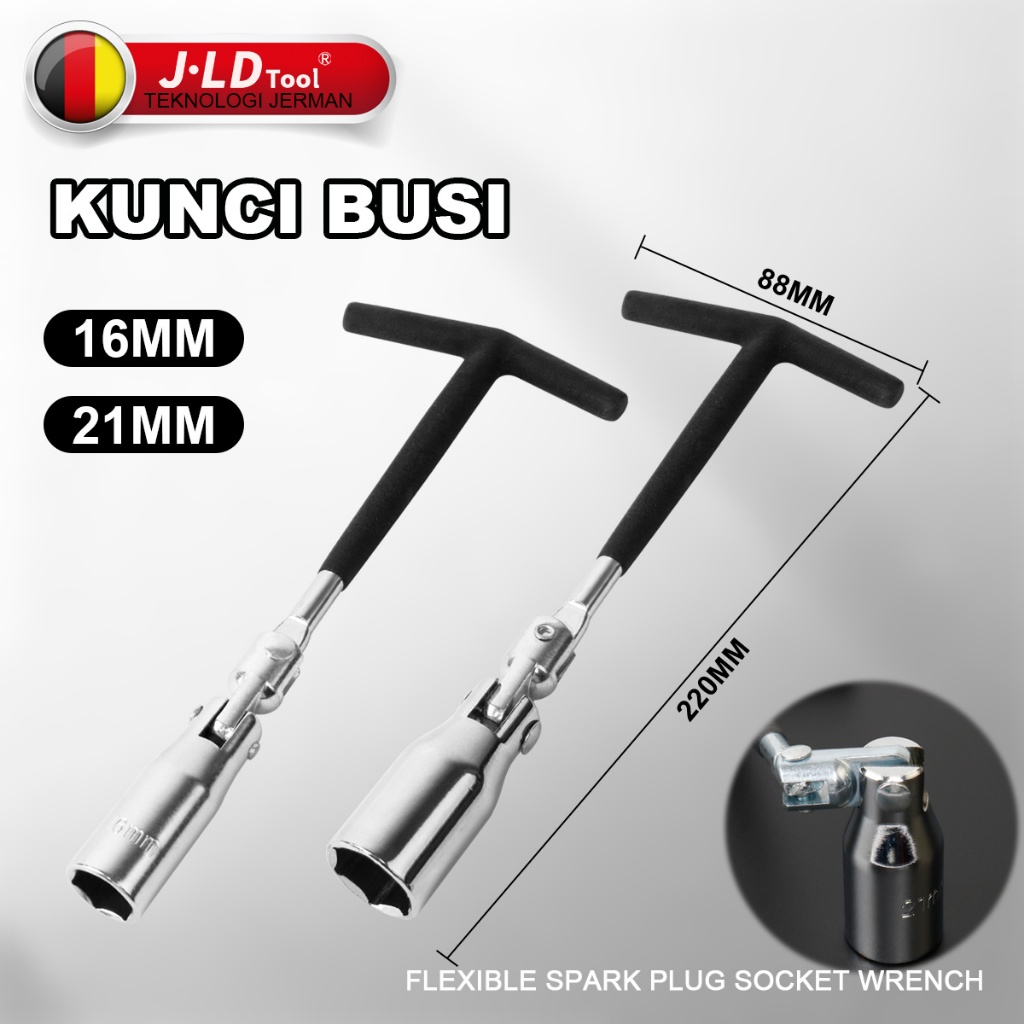 Jual JLD Kunci Busi Flexible16mm 21mm Fleksibel Kunci T Mobil Motor ...