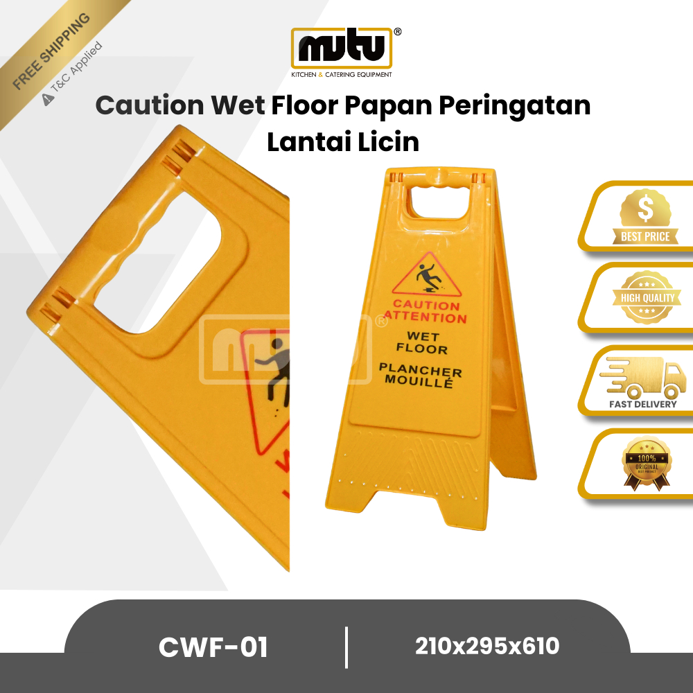 Jual MUTU Warning Sign Floor Wet Floor Papan Peringatan Lantai Basah ...