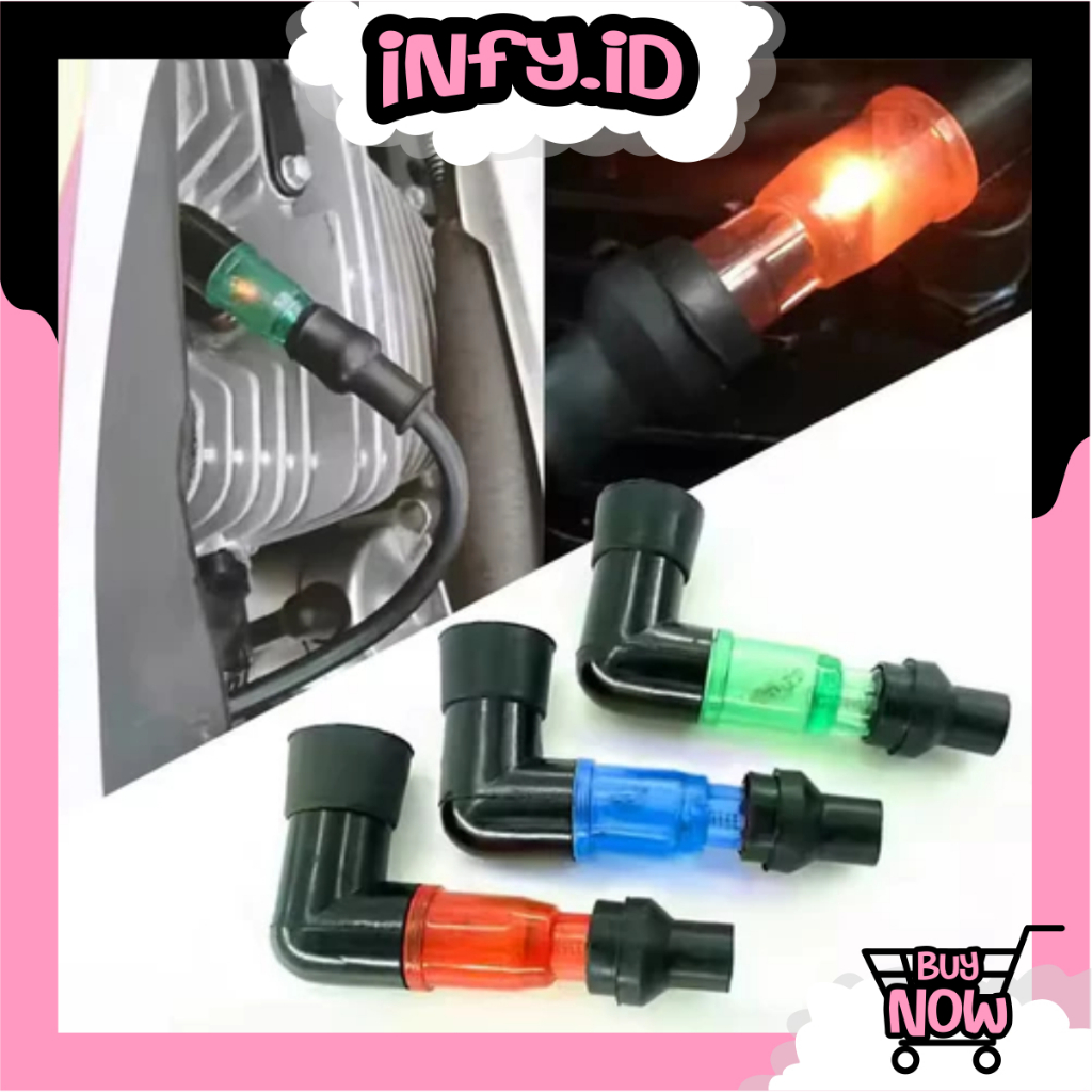 Jual INFY - tutup busi cangklong lampu warna menyala universal semua ...