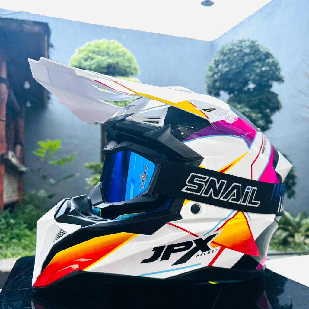 Jual HELM JPX CROSS FOX3 FX04 WHITE ORIGINAL | Shopee Indonesia