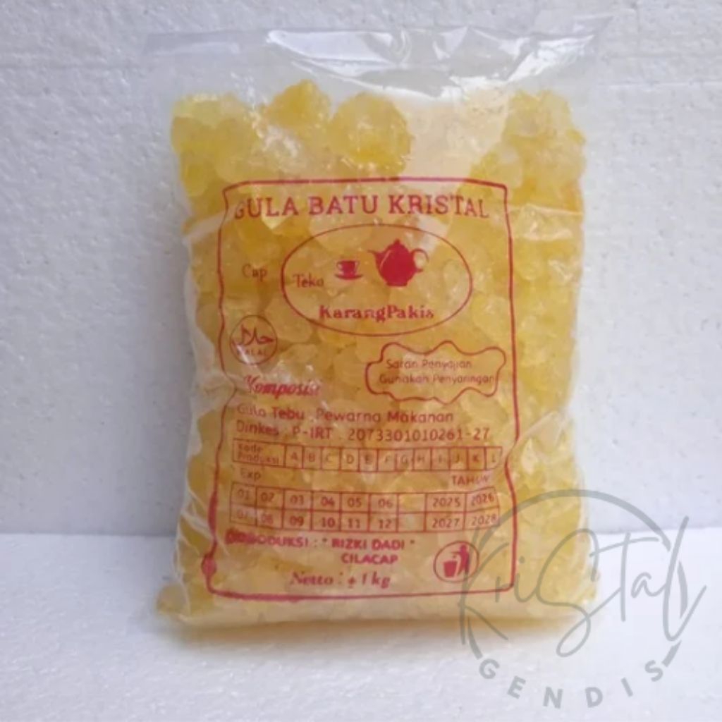 Jual Gula Batu Kristal Kuning Kemasan Pres 1 Kg | Shopee Indonesia