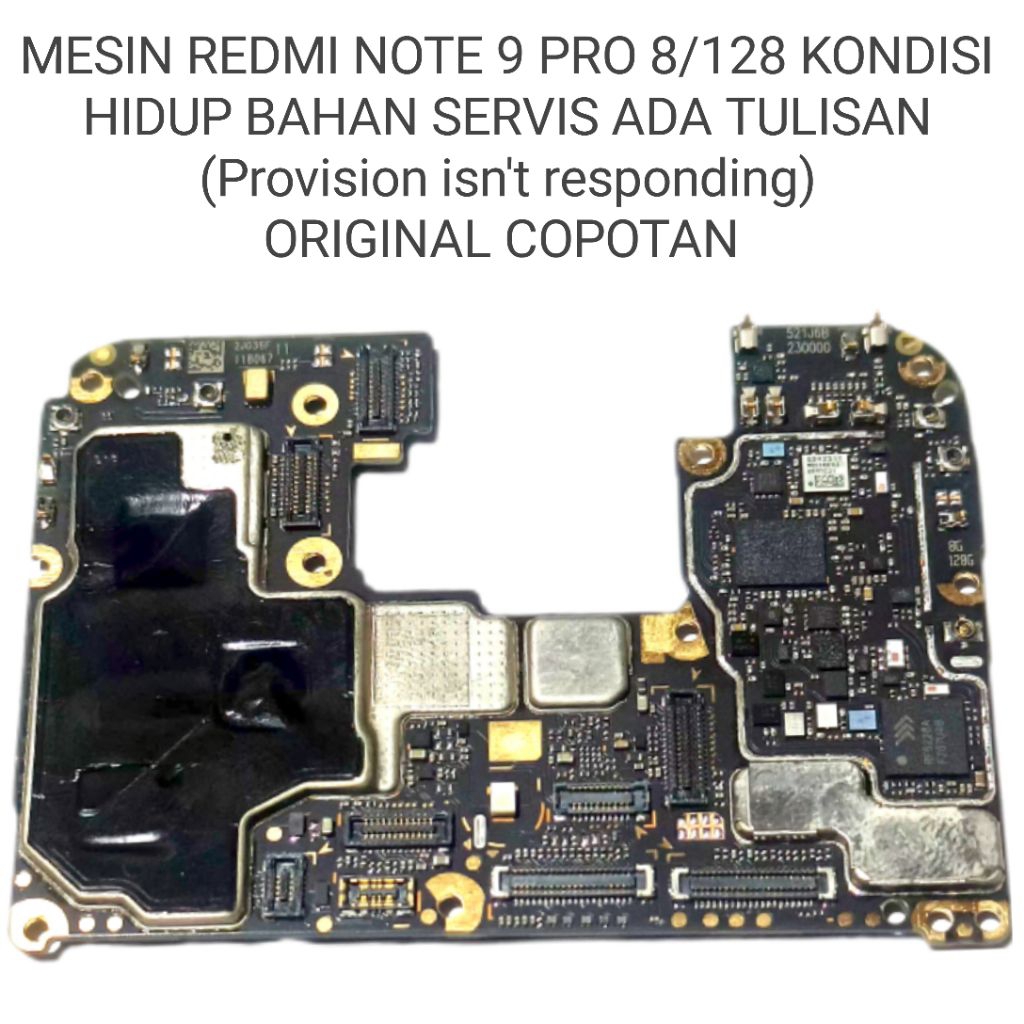 Jual MESIN REDMI NOTE 9 PRO RAM 8/128 KONDISI MATI TOTAL SESUAI FOTO ...