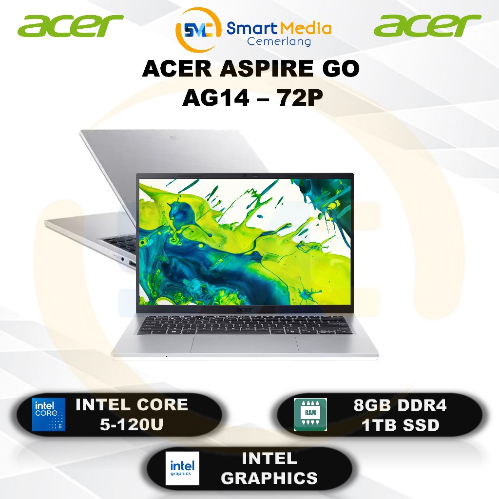 Jual ACER Aspire Go AG14-72P - Intel Core 5-120U - 8GB - 1TB - 14 ...