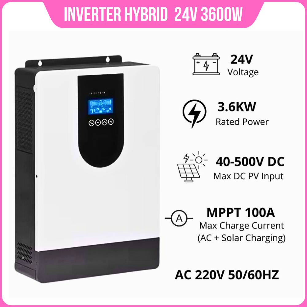 Jual Inverter Hybrid 24V 3600W Untuk Solar Panel Smart Solar | Shopee ...