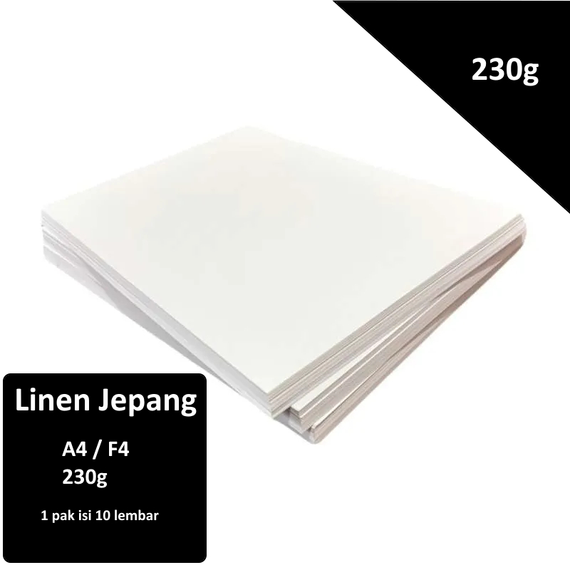 Jual kertas Linen Jepang 230g A4/F4 isi 10pcs | Shopee Indonesia