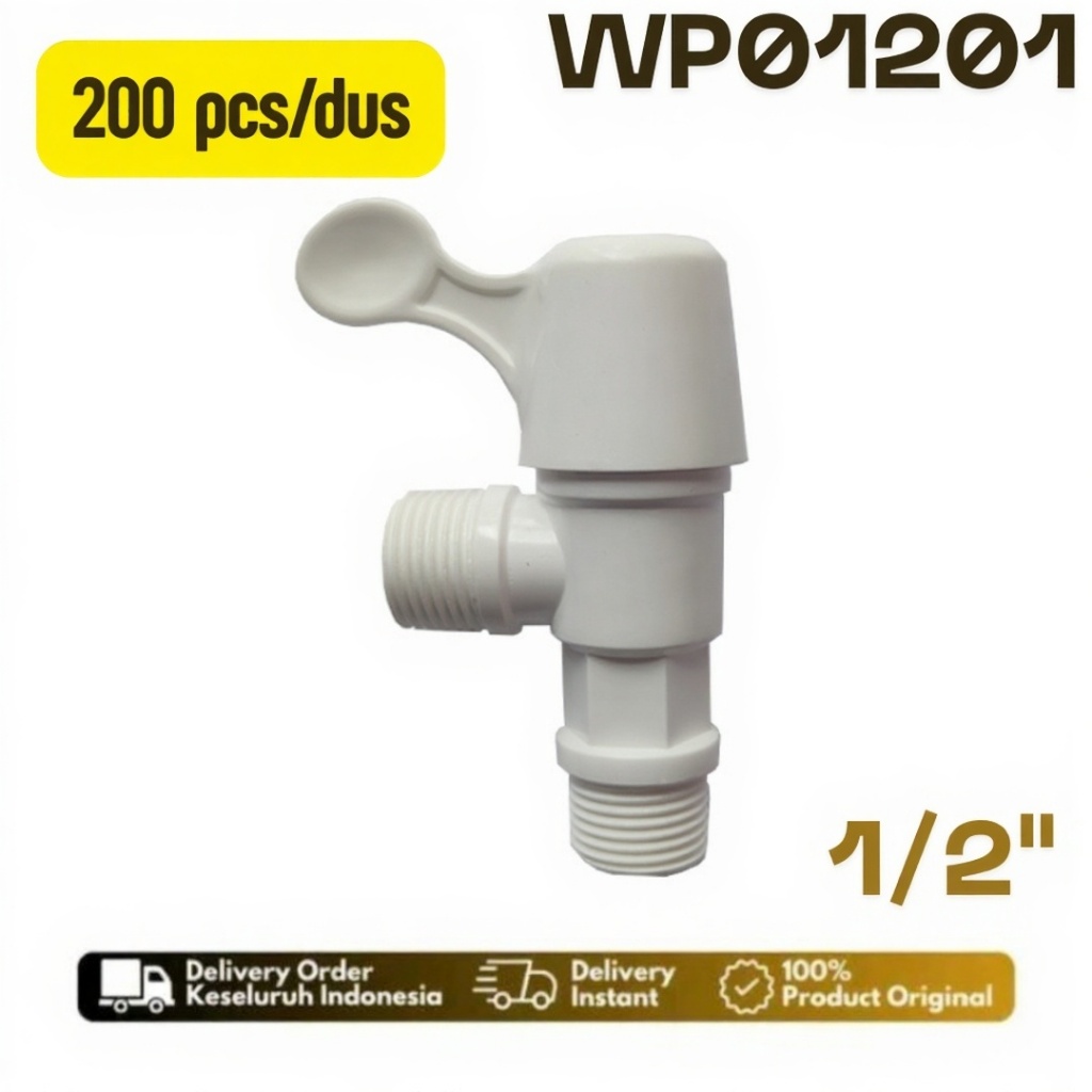 Jual Stop Kran PVC LESSO 1/2" WP01201 DN15 | Keran Shower/Closet ...