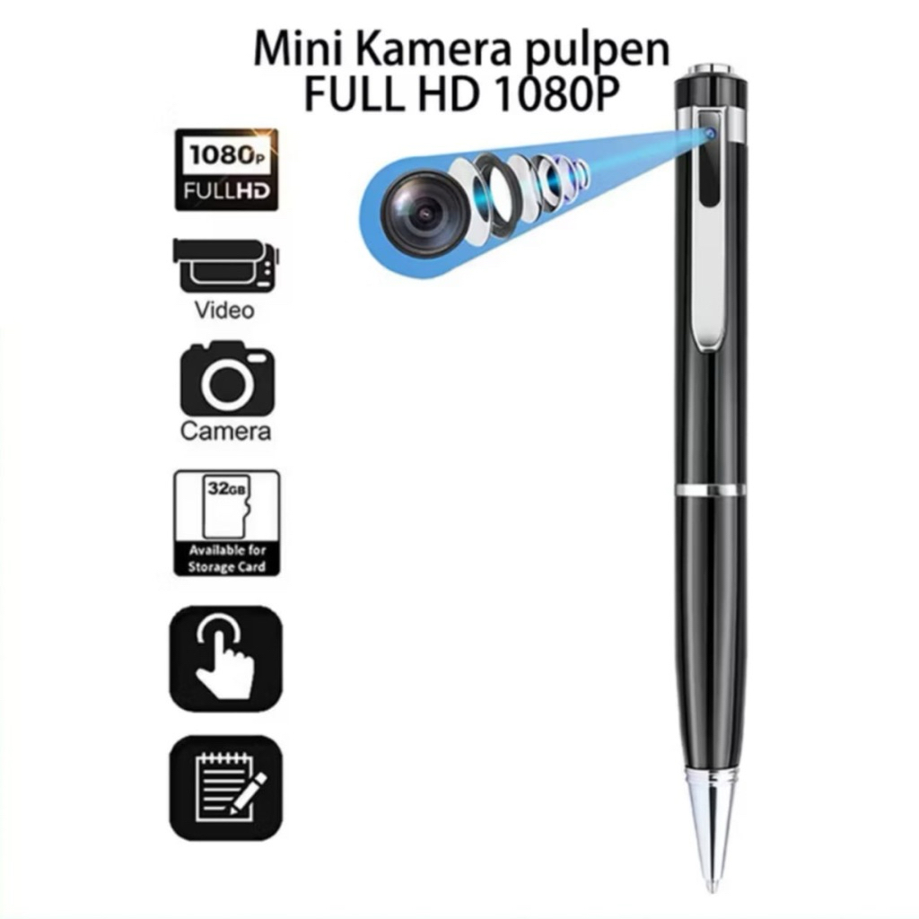 Jual Smart Mini IP camera wifi model Pulpen Camera HD 1080p 4K | Shopee ...
