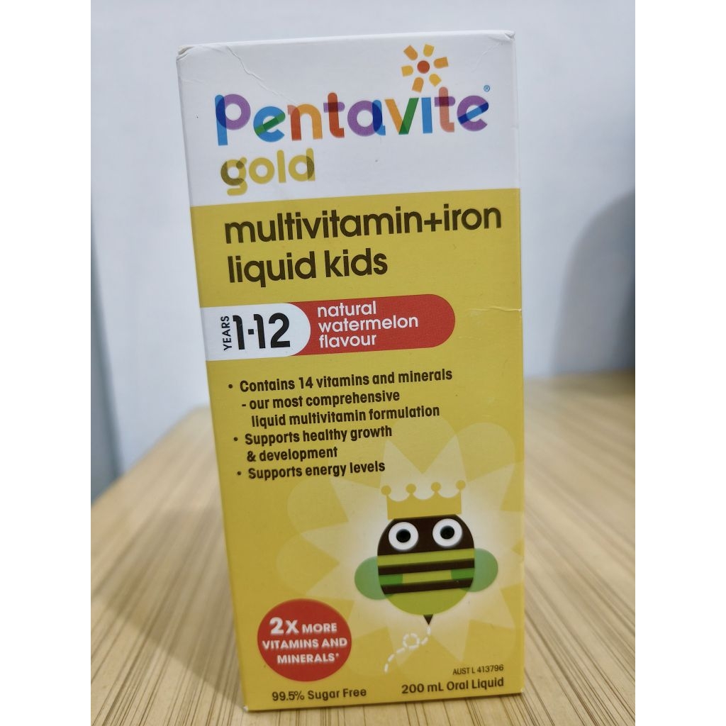 Jual Pentavite gold multivitamin + iron liquid kids 200 ml | Shopee ...