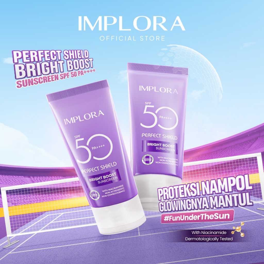 Jual Implora Perfect Shield Bright Boost Sunscreen SPF 50 PA ...
