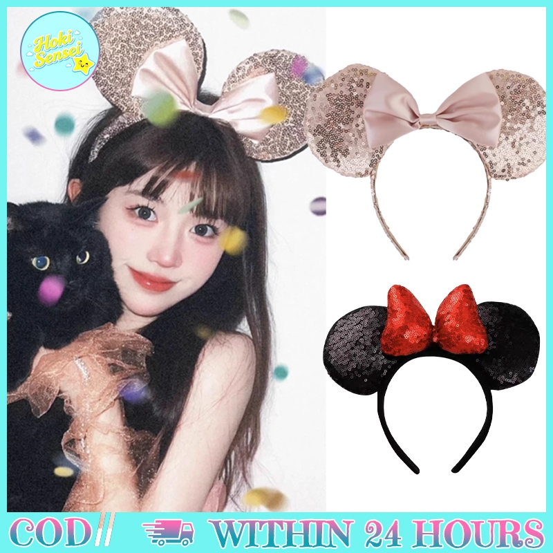 Jual Bando Mickey Mouse Glitter Desain Pita Telinga Kokoh Pemakaian ...