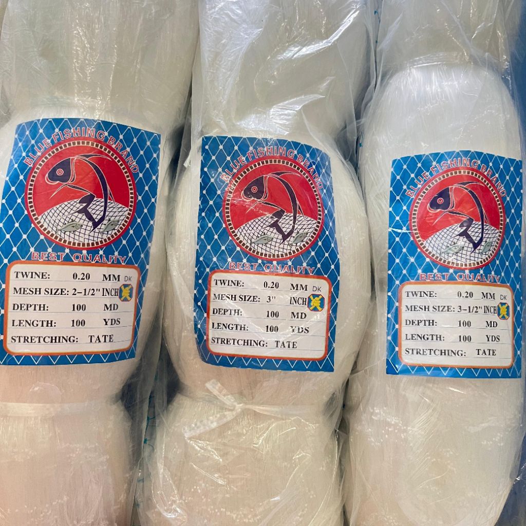 Jual JARING IKAN 020 / JARING SENAR 0.20 MATA 100x100 YOKO,TATE BLUE ...