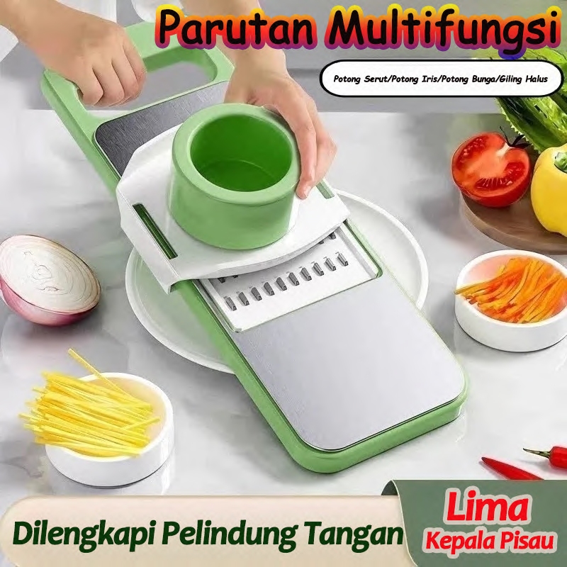 Jual Parutan 6 in 1 pemotong sayuran multifungsi grater stainless ...