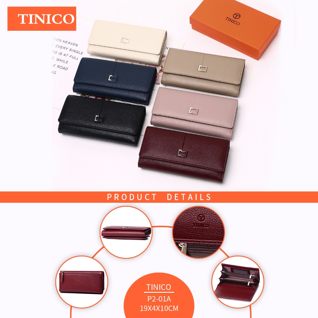 Jual Tinico Verish Dompet Lipat Panjang P2-01A (Free Box) | Shopee ...