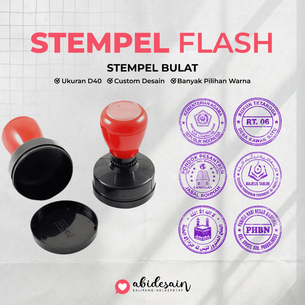 Jual STEMPEL BULAT - STEMPEL FLASH | Shopee Indonesia