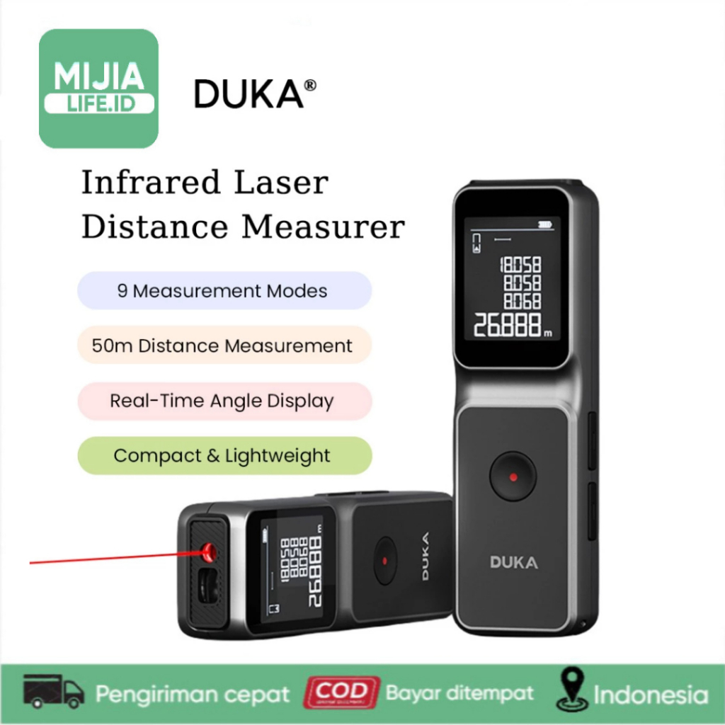 Jual DUKA LSA Pengukur Jarak Laser Multifungsi 50 m Jarak Maksimum ...