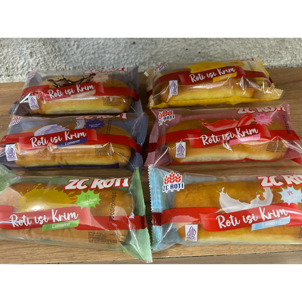 Jual ZC roti krim lumer 60gram aneka rasa | Shopee Indonesia