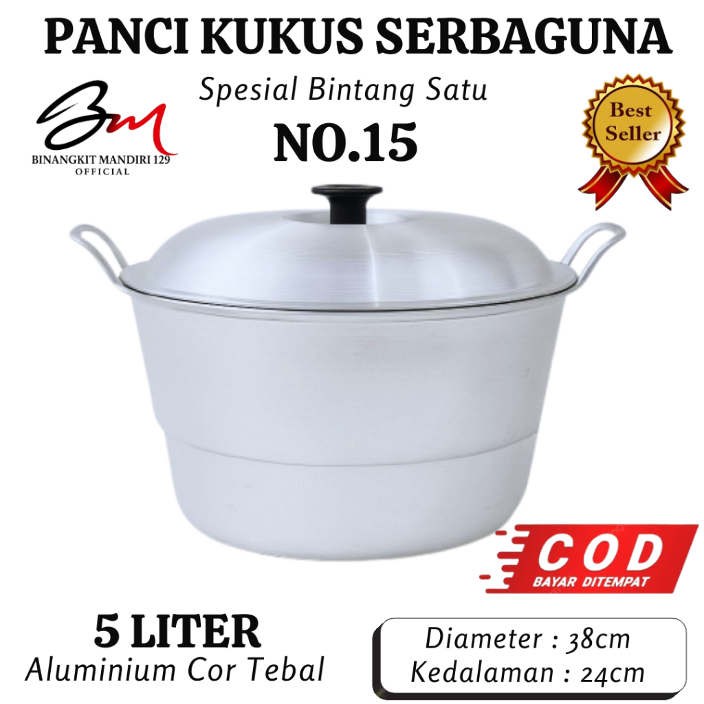 Jual Panci Sarangan Jumbo 5 liter Serbaguna Citel Langseng Kukus Tebal ...