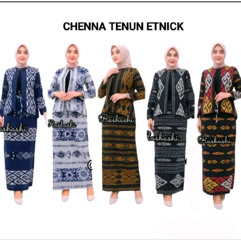 Jual Rashashi ONE SET TENUN SETELAN OUTER DAN ROK TENUN SETELAN BAJU ...