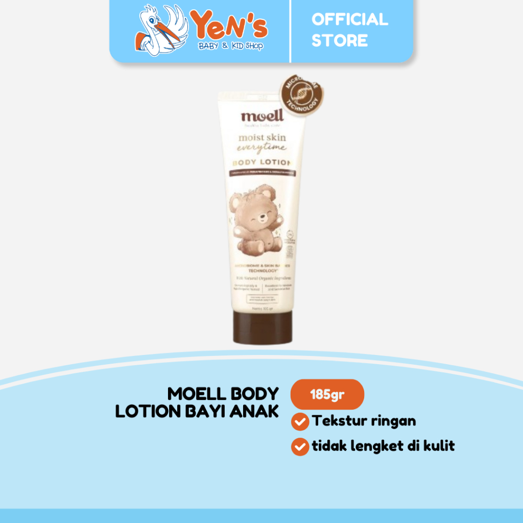 Jual Moell Body Lotion Bayi 185gr -Body Lotion Untuk Kulit Sensitif ...