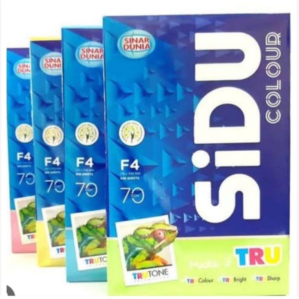 Jual Kertas HVS Warna Sidu F4 70gsm 500 Lembar – Cetakan Tajam dan ...