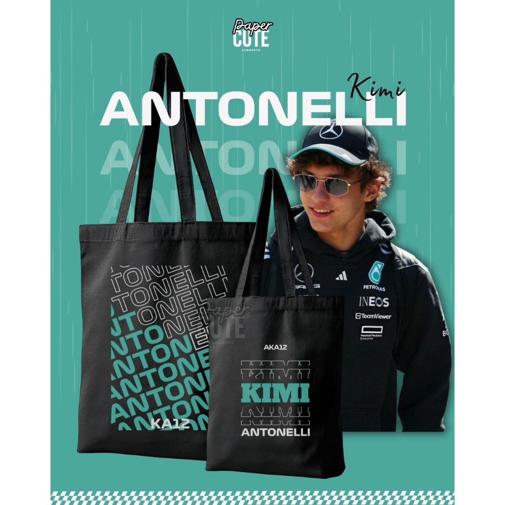 Jual Totebag F1 Merch Kimi Antonelli Formula 1 Fanmerch | Shopee Indonesia