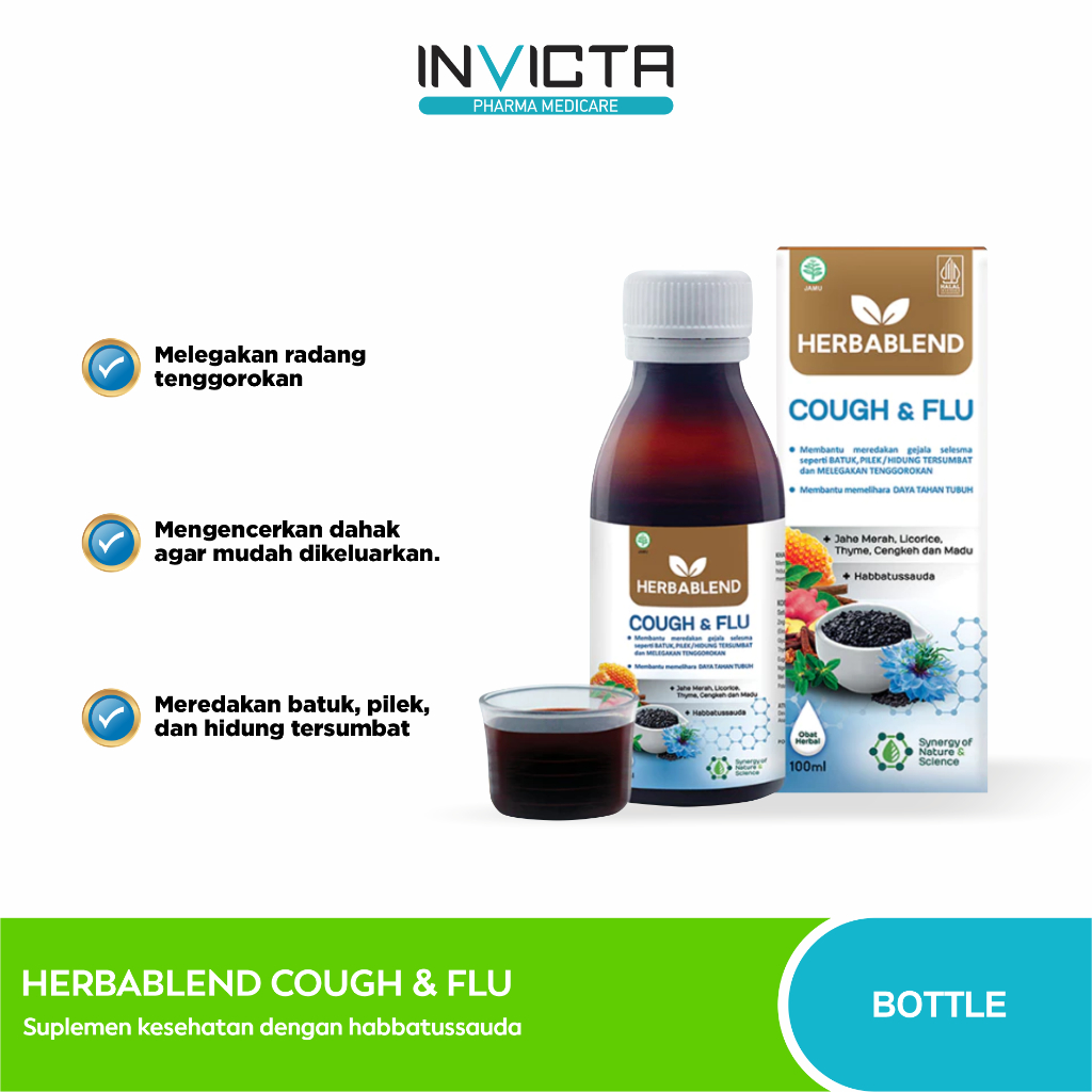 Jual HerbaBlend Cough & Flu 100 ml - Obat Sirup Herbal Untuk Flu ...