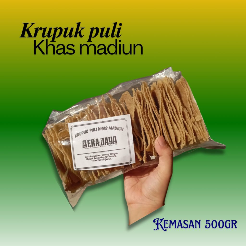 Jual Afra jaya {500gr} Kerupuk Puli Mentah Gendar Lempeng Karak Nasi ...