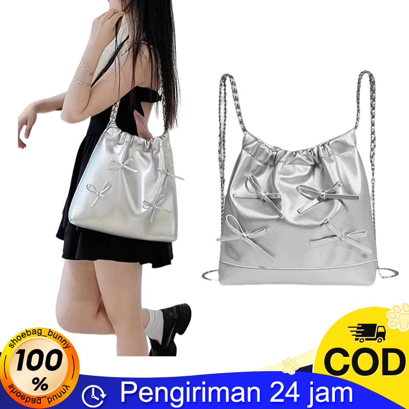 Jual Tas Bahu Kapasitas Besar Permukaan Lembut Gaya Baru Tas Ember Bahu ...