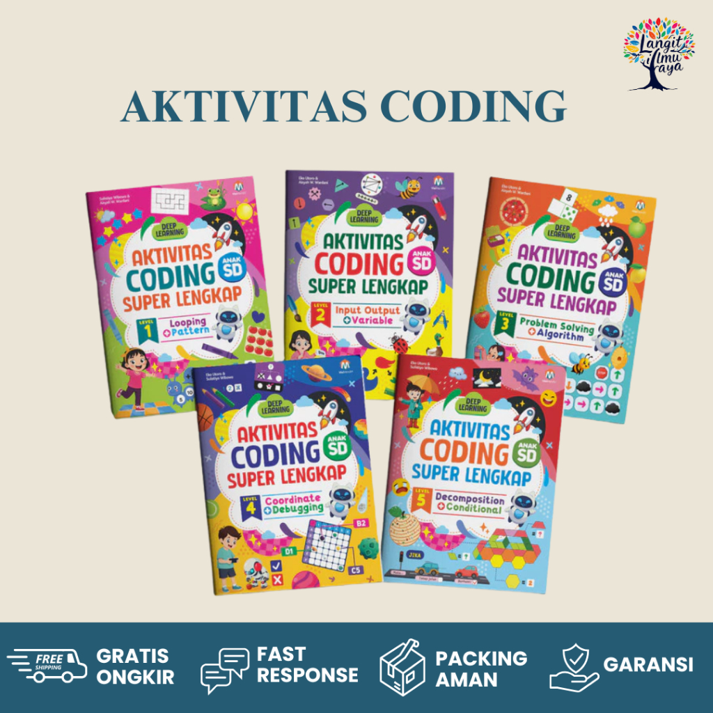 Jual Langit Ilmu Raya - Paket (Isi 5 Buku) Aktivitas Coding ...