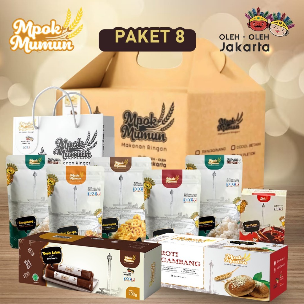 Jual Paket Hampers Oleh-Oleh Jakarta Isi 8 Varian Khas Betawi Mpok ...