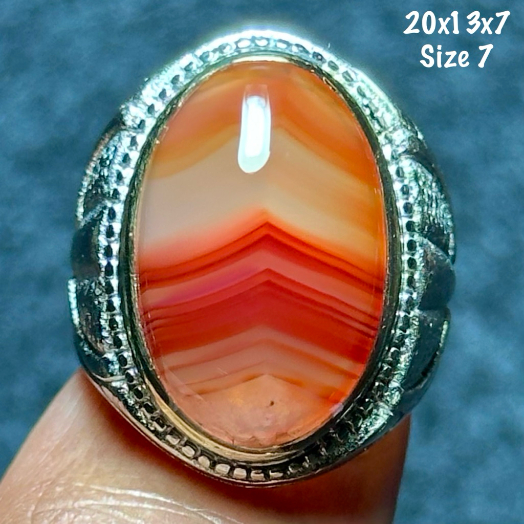 Jual Cincin Batu Akik Natural Baturaja Junder Merah Kristal (asli alam ...