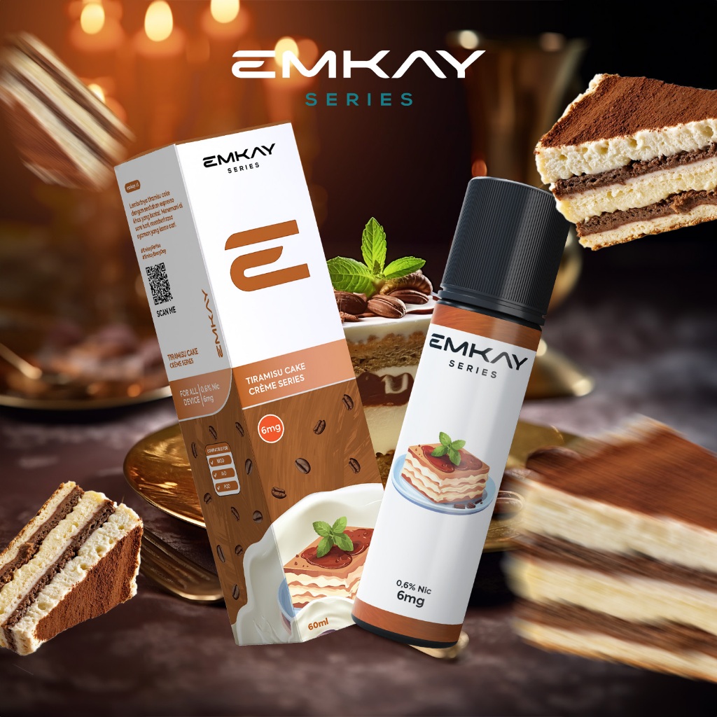 Jual Emkay Creme Freebase Tiramisu Cake 6mg 60ml | Shopee Indonesia