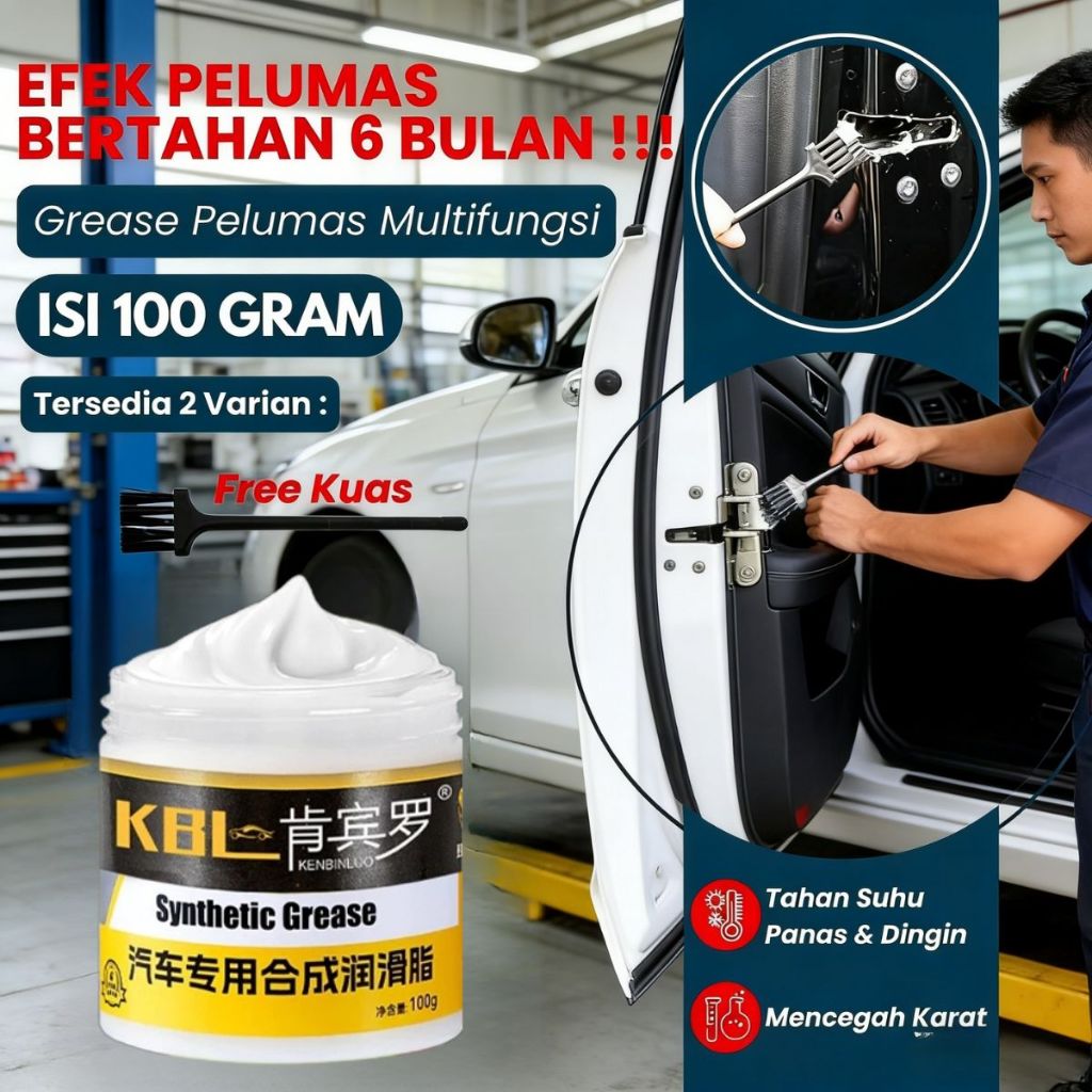 Jual Pelumas Grease Tahan Air & Panas 200°C Untuk Bearing Rantai Motor ...