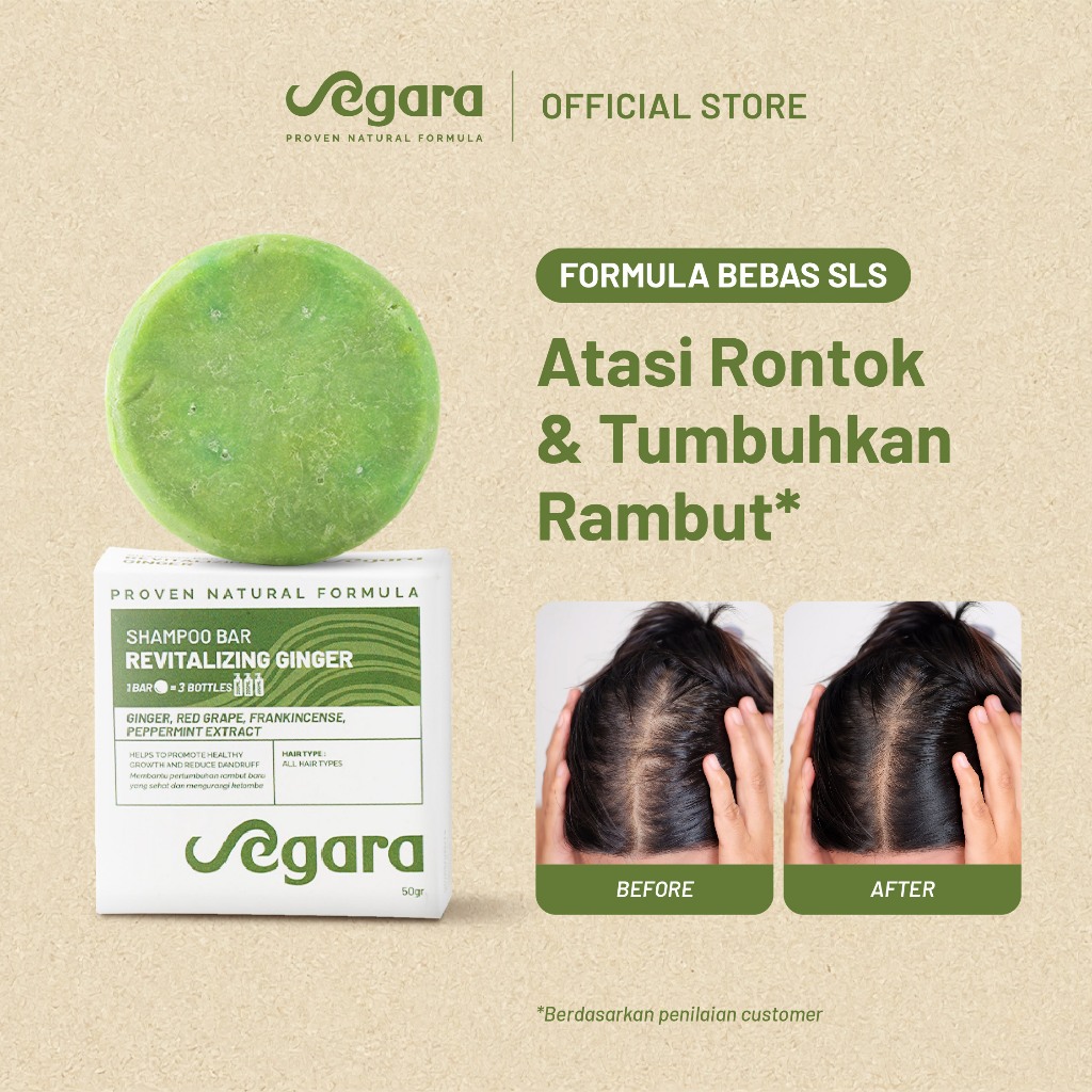 Jual Segara Naturals Revitalizing Ginger Shampoo Bar Atasi Rontok dan ...